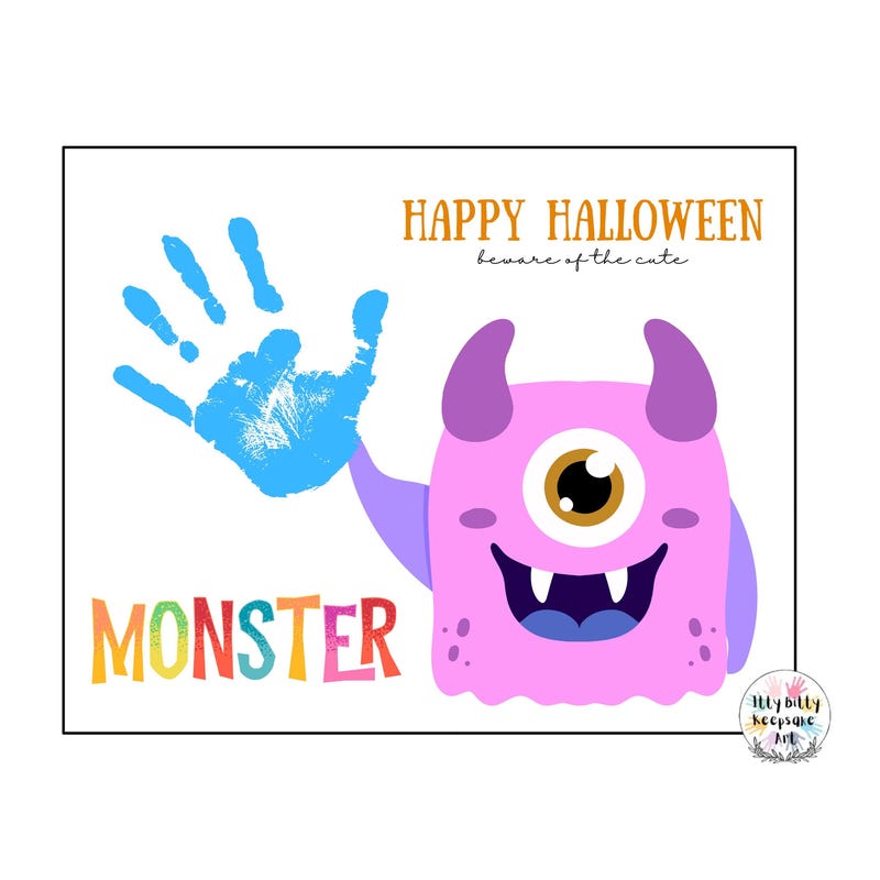 Monster Handprint - Etsy