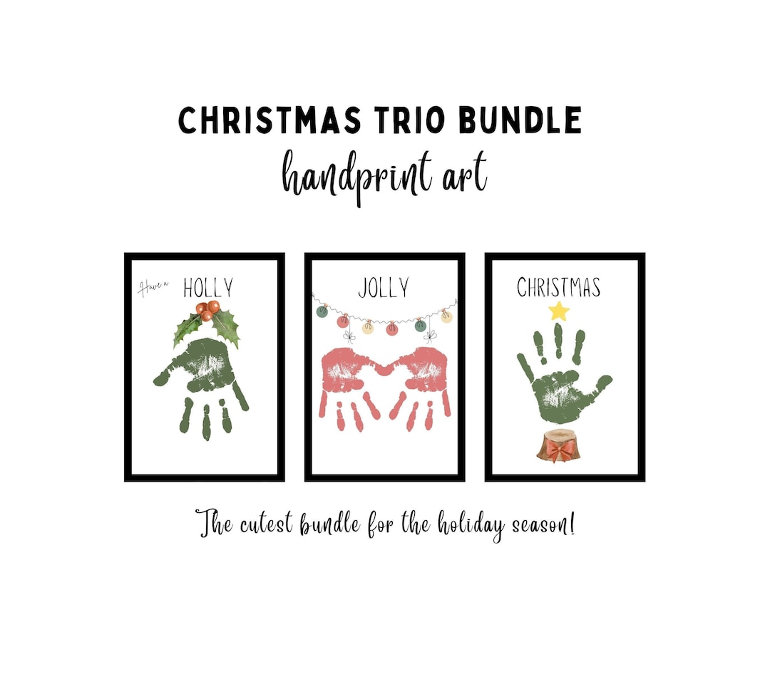 Holly Jolly Christmas Handprint Craft Template / Winter Crafts / DIY ...