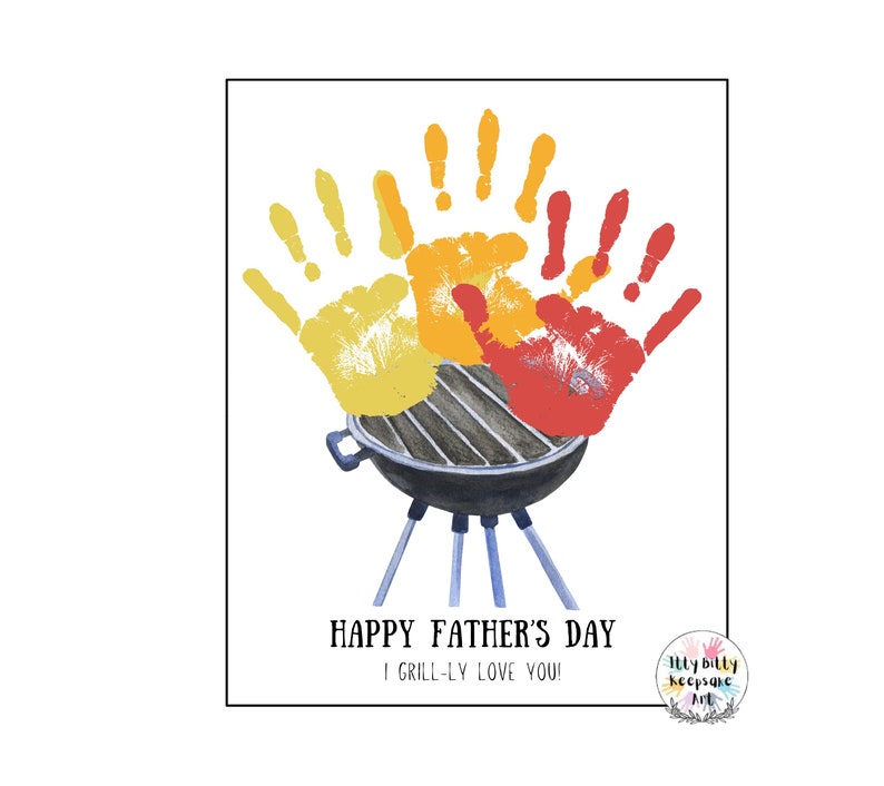 Fathers Day Handprint Craft Printable Template / Spring Crafts ...