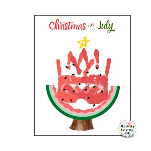 Christmas in July Handprint Craft Printable Template / Summer Camp ...