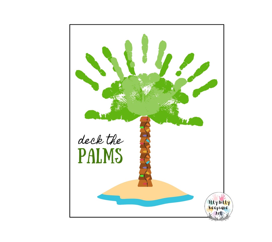 Christmas in July Handprint Craft Printable Template / Summer Crafts ...