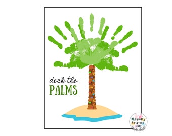 Christmas in July Handprint Craft Printable Template / Summer Crafts ...