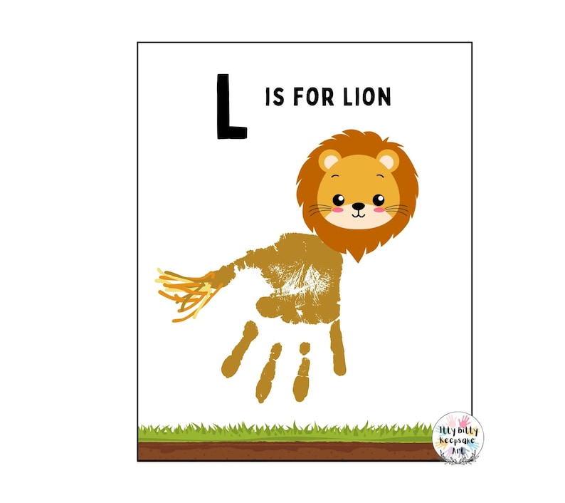 L is for Lion Handprint Art: DIY Alphabet Craft (digital Download) - Etsy