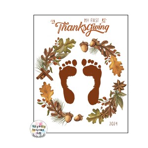 Thanksgiving Handprint Wreath Art: Fall Craft Keepsake (digital ...