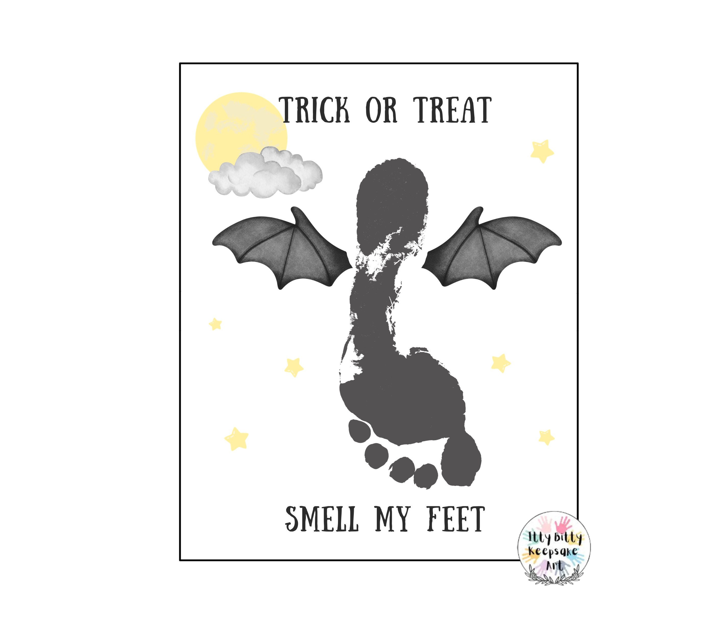 Bat Footprint Art: Trick or Treat Halloween Craft (digital Download) - Etsy