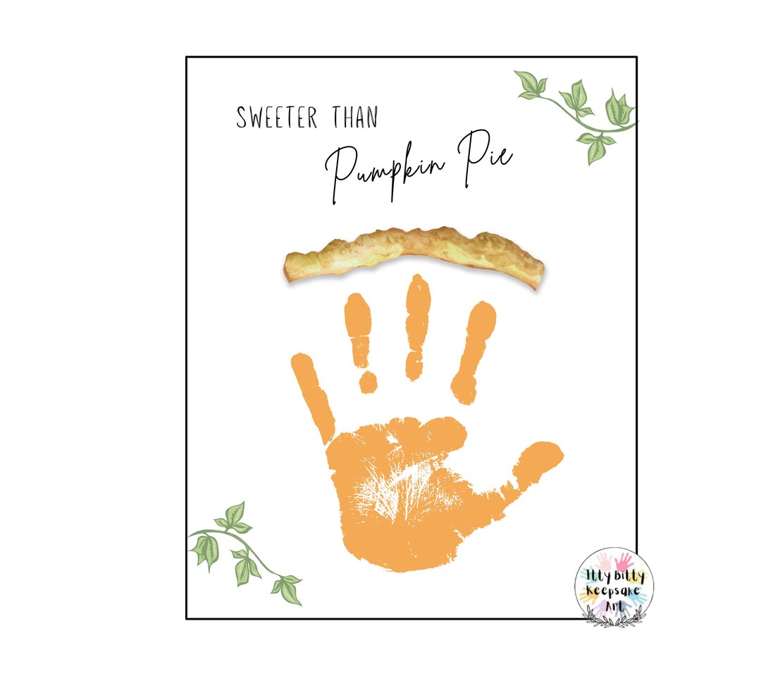 Sweeter Than Pie Handprint and Footprint Template - Etsy