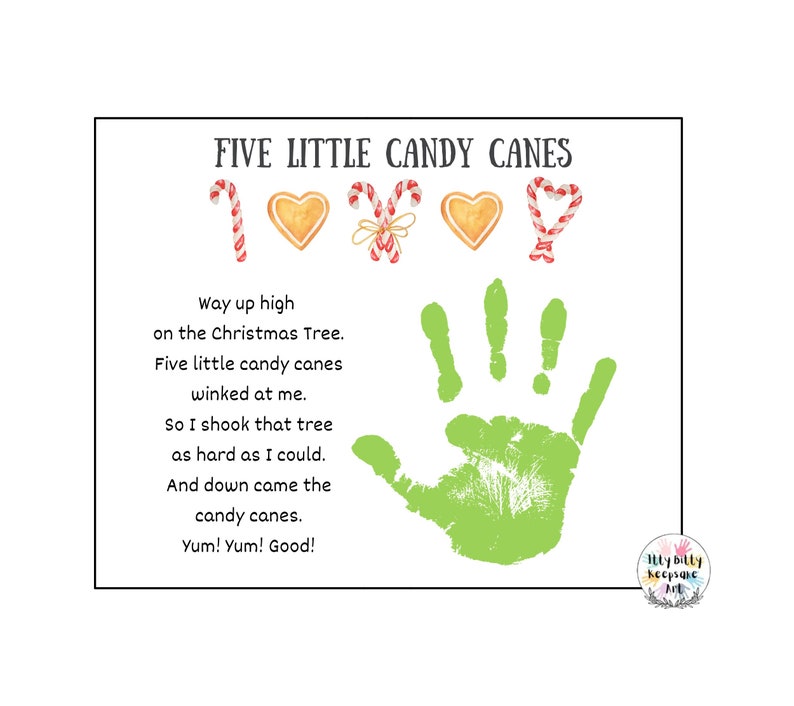 20 Winter and Christmas Handprint Footprint Craft Bundle / Printable ...
