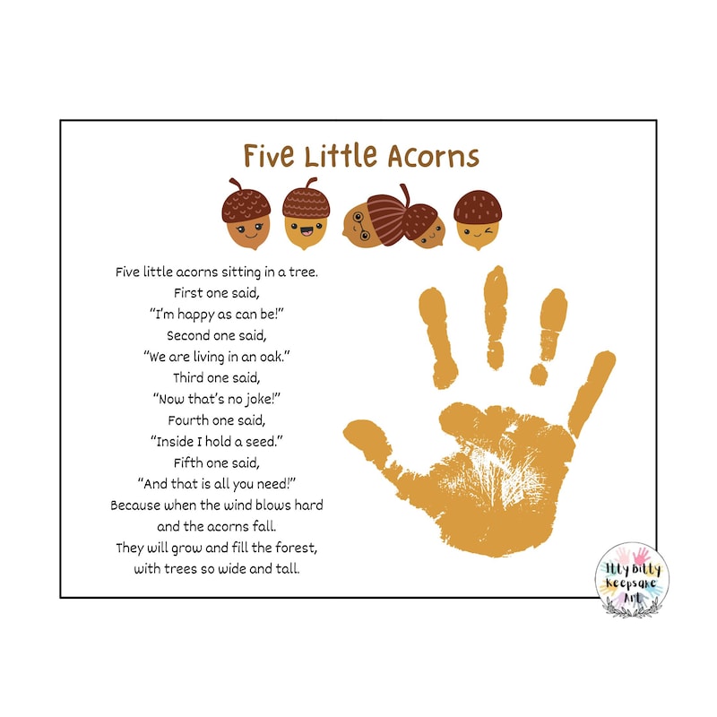 Acorn Handprint - Etsy