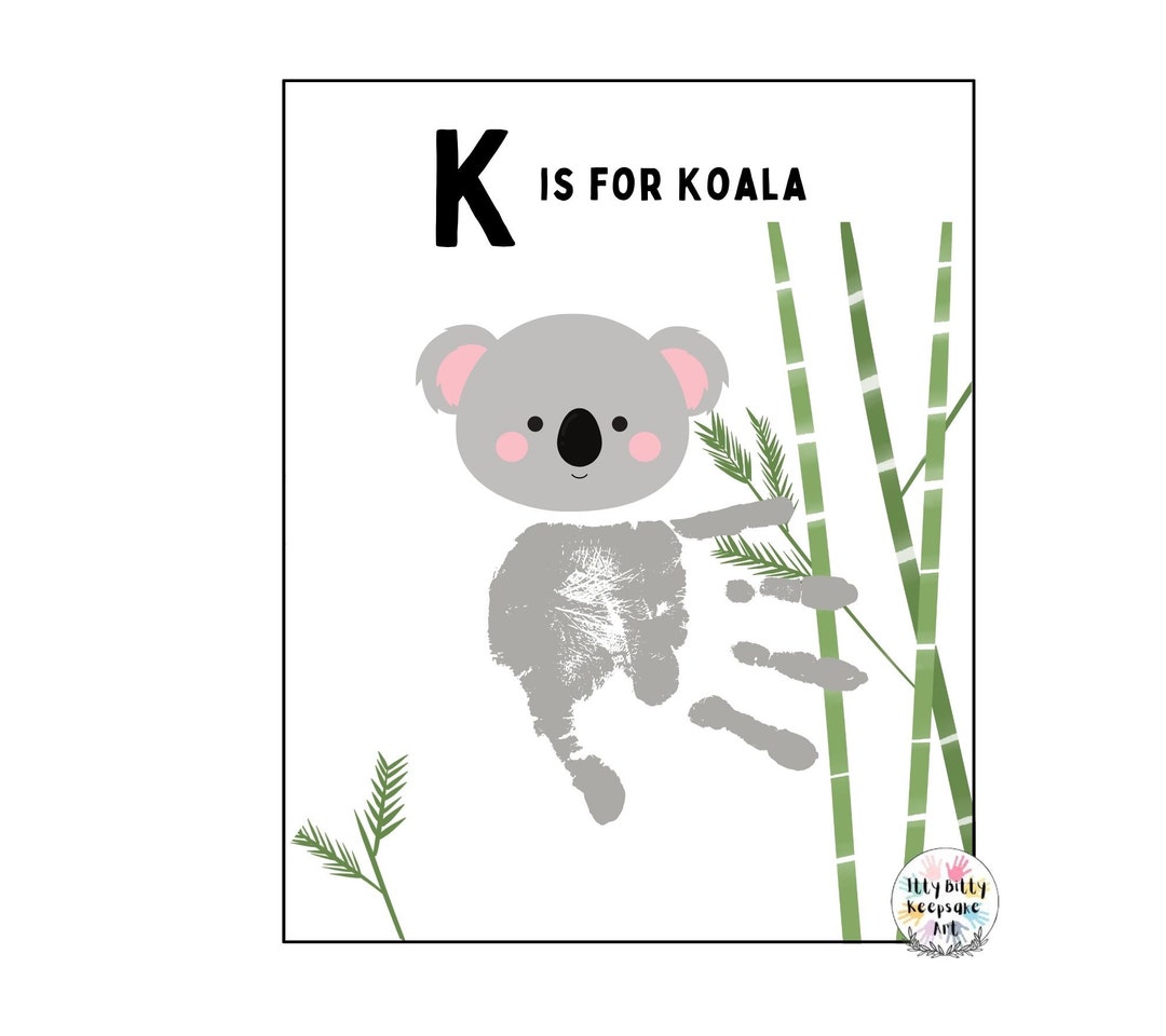 Koala Handprint Art: Letter K Keepsake (digital Download) - Etsy