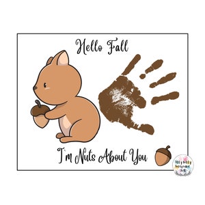 Squirrel Handprint Art: Fall Toddler Craft (digital Download) - Etsy