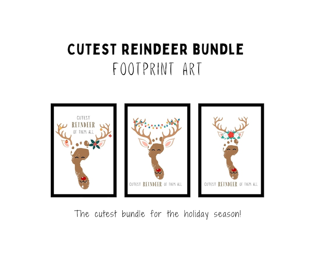 Christmas Reindeer Handprint Craft Template / Winter Handprint Art ...