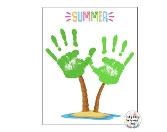 Summer Handprint Template / Summer Crafts / Preschool Activity ...