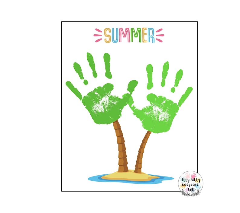 Summer Handprint Template / Summer Crafts / Preschool Activity ...