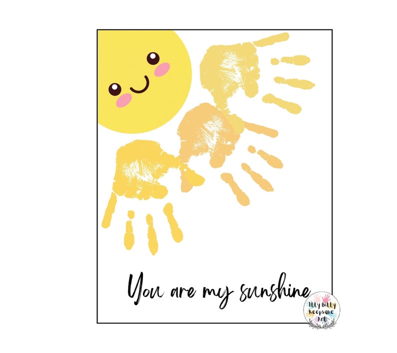 You Are My Sunshine Handprint Art: Toddler Keepsake (PDF) - Etsy