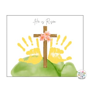 Easter Handprint Art Craft / He is Risen / Sunday School Crafts ...