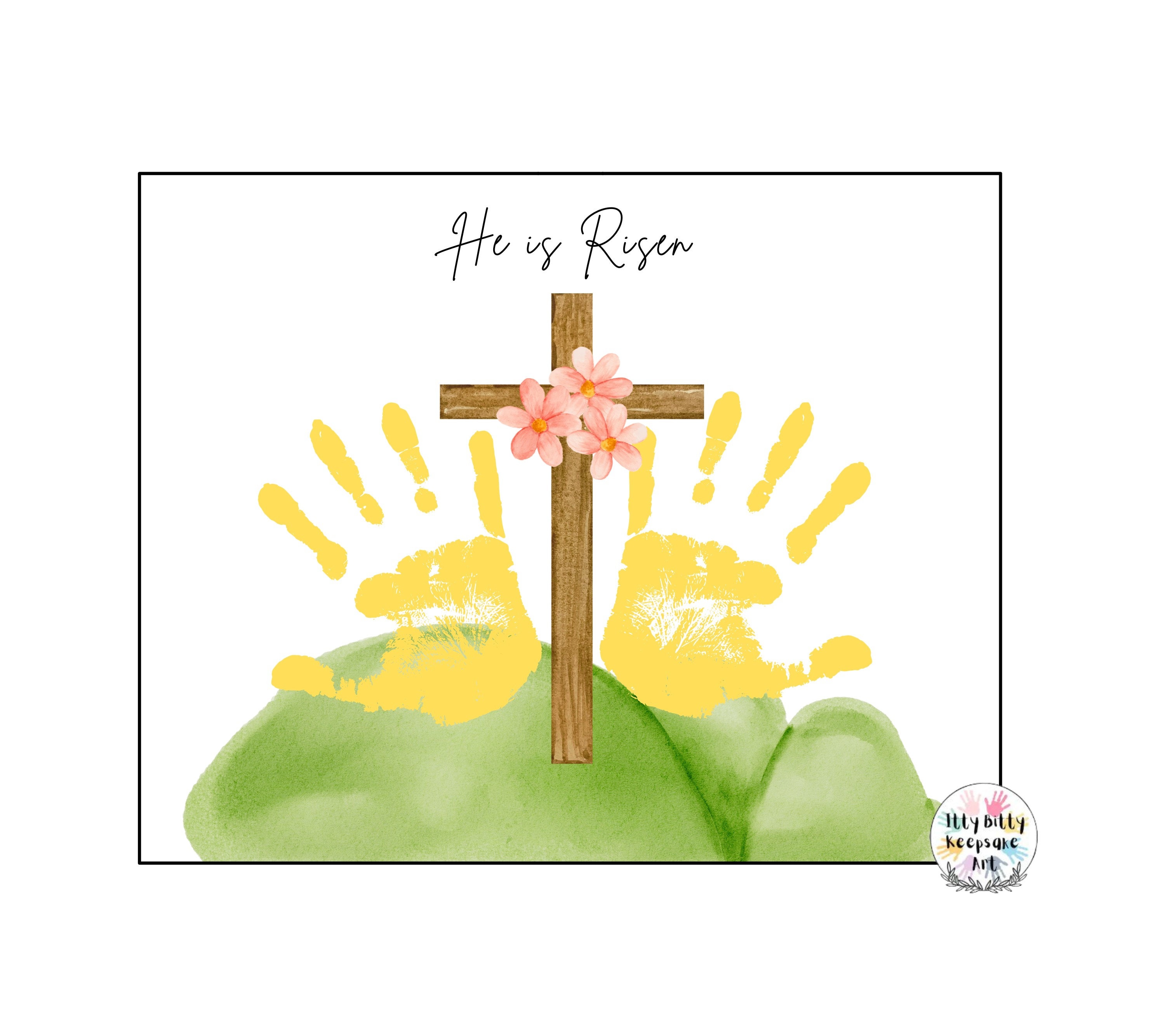Easter Handprint Art Craft / He is Risen / Sunday School Crafts ...