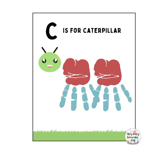 U is for Umbrella Handprint Template / Letter U / DIY Alphabet Craft ...