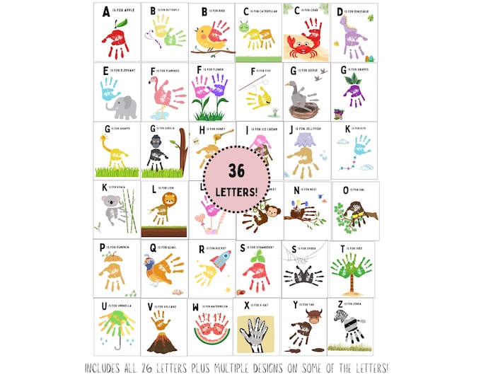 G is for Grapes Handprint Template / Letter G / DIY Alphabet Craft ...
