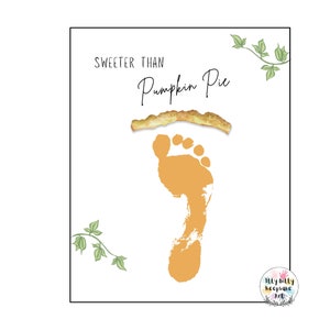 Sweeter Than Pie Handprint and Footprint Template - Etsy