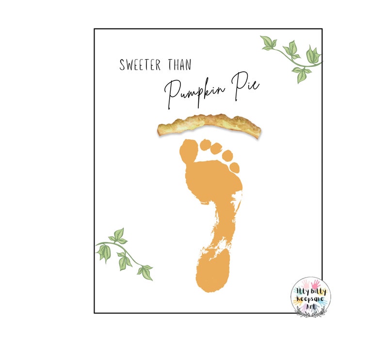 Sweeter Than Pie Handprint and Footprint Template - Etsy