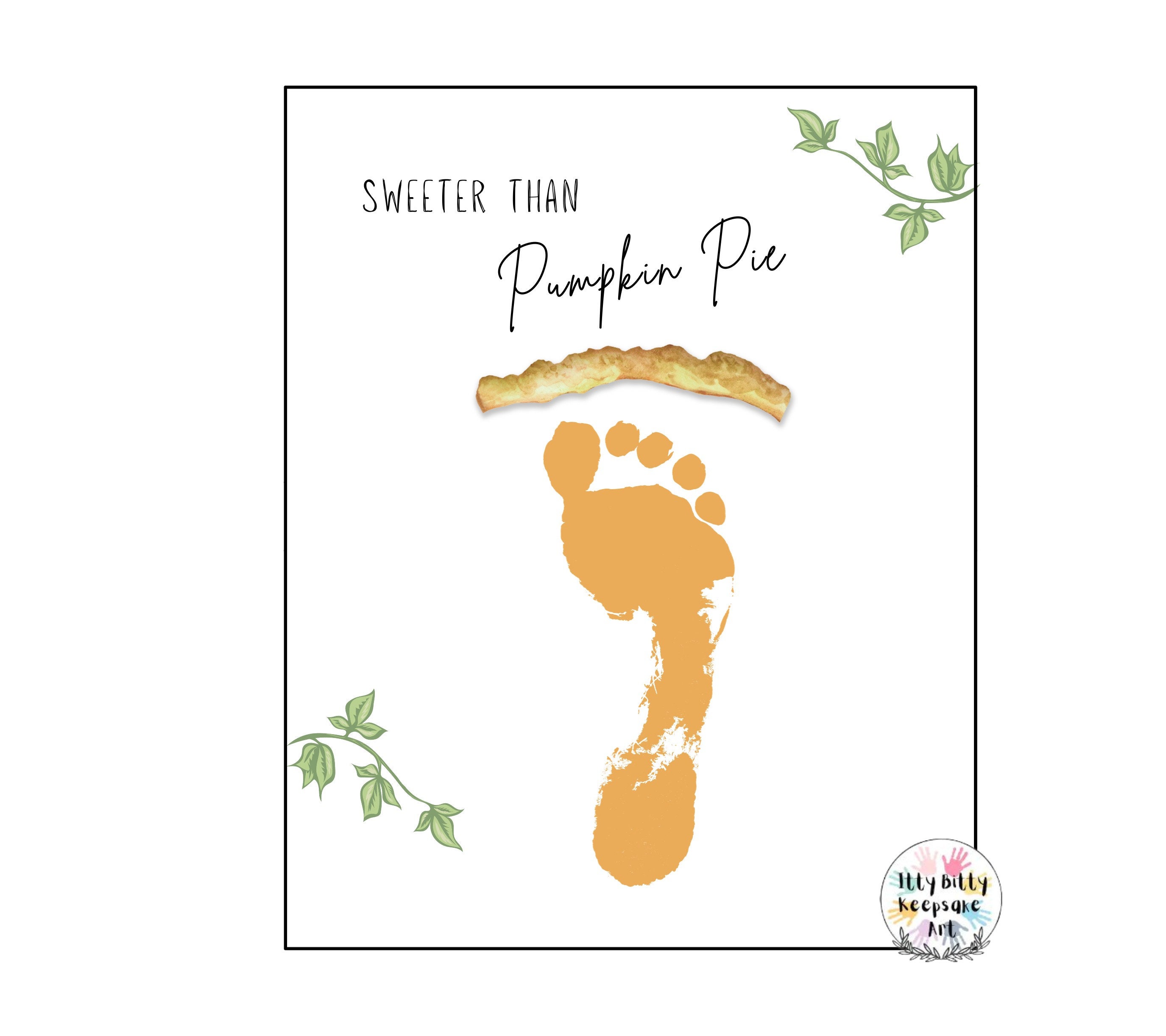 Sweeter Than Pie Handprint and Footprint Template - Etsy