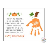 Halloween Handprint Art, Pumpkin Handprint Craft for Kids, Preschool ...