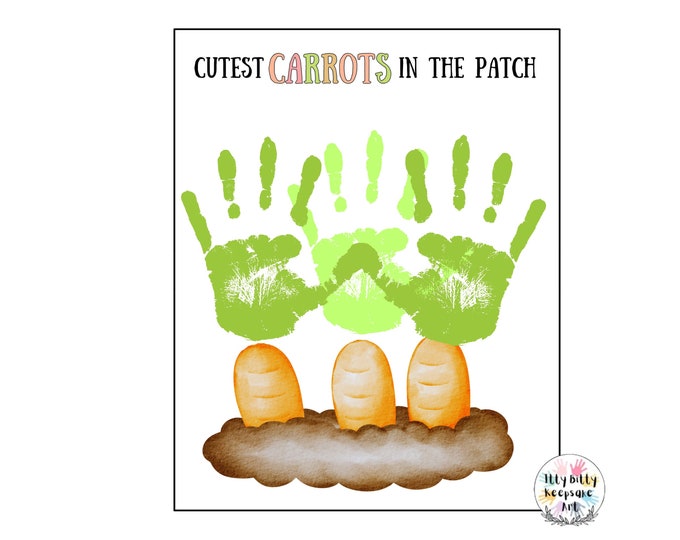 Easter Carrot Handprint | Handprint Art for Kids | Easter Craft ...
