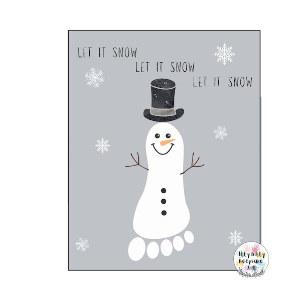 Footprint Art Printable - Etsy