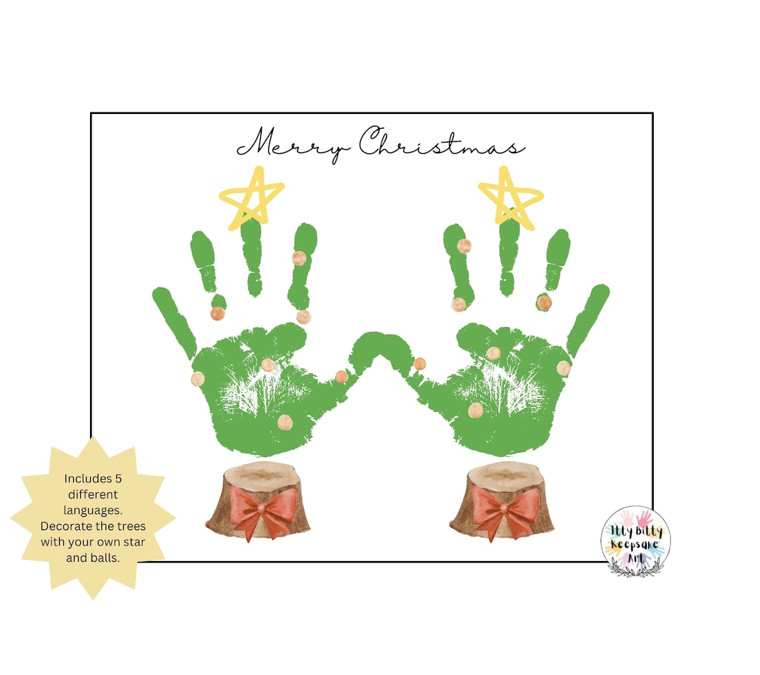 Christmas Trees Bundle Handprint / Preschool Activity / Christmas ...