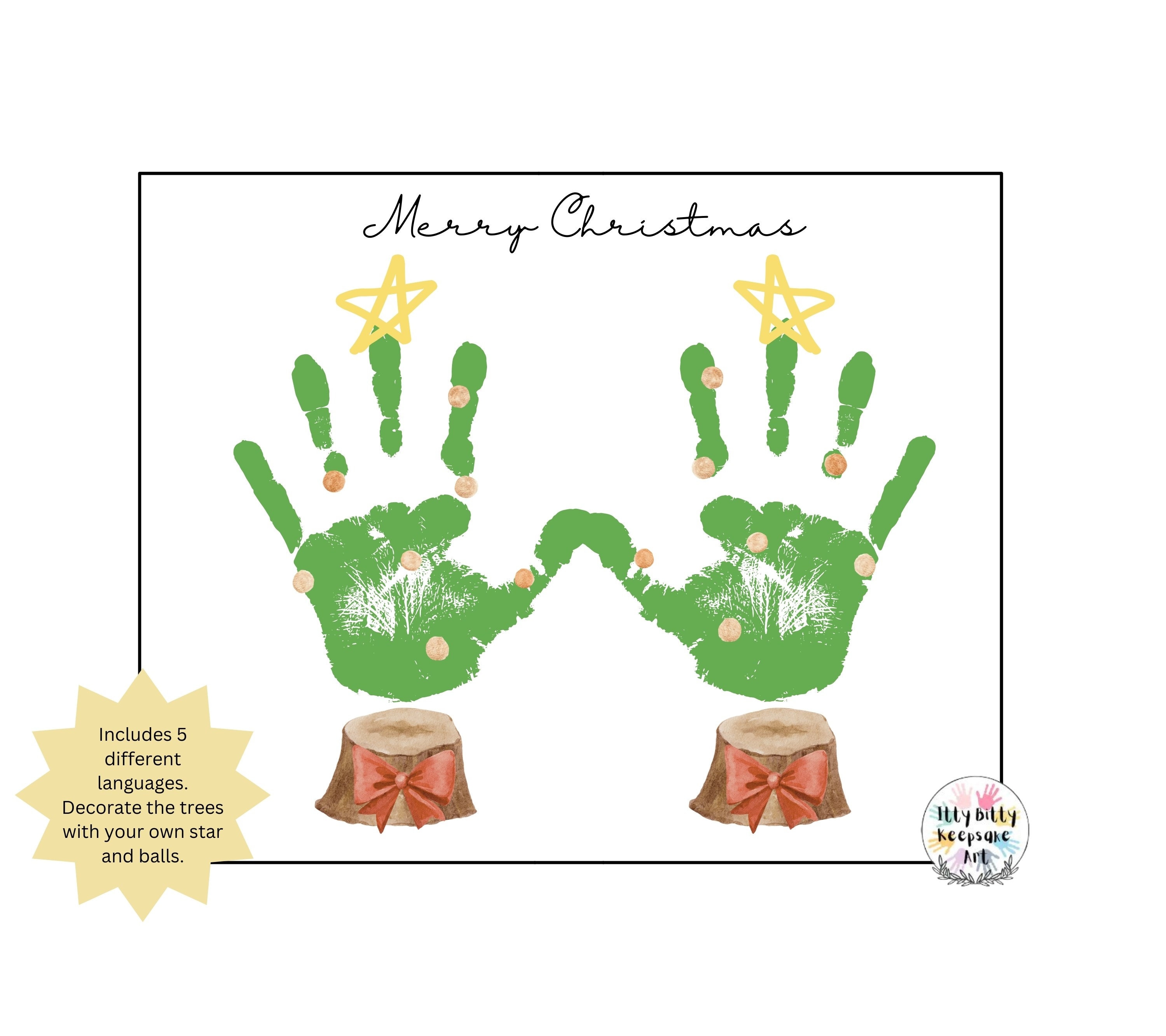 Christmas Trees Bundle Handprint / Preschool Activity / Christmas ...