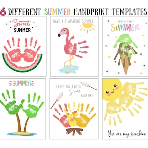Summer Handprint Bundle Templates / Summer Crafts / Preschool Activity ...