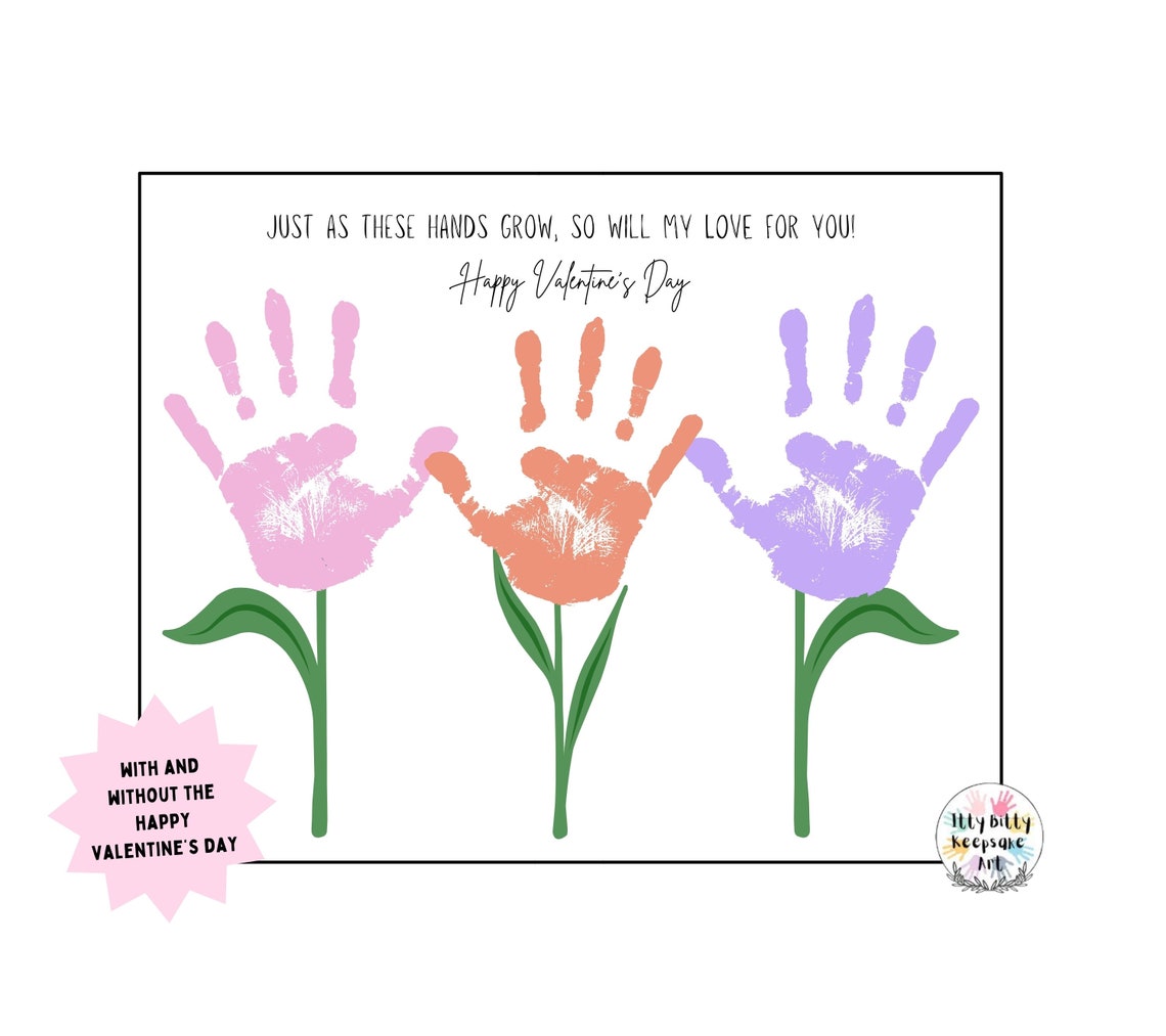 Spring Flowers Handprint Craft / Preschool Crafts / Toddler Activity ...