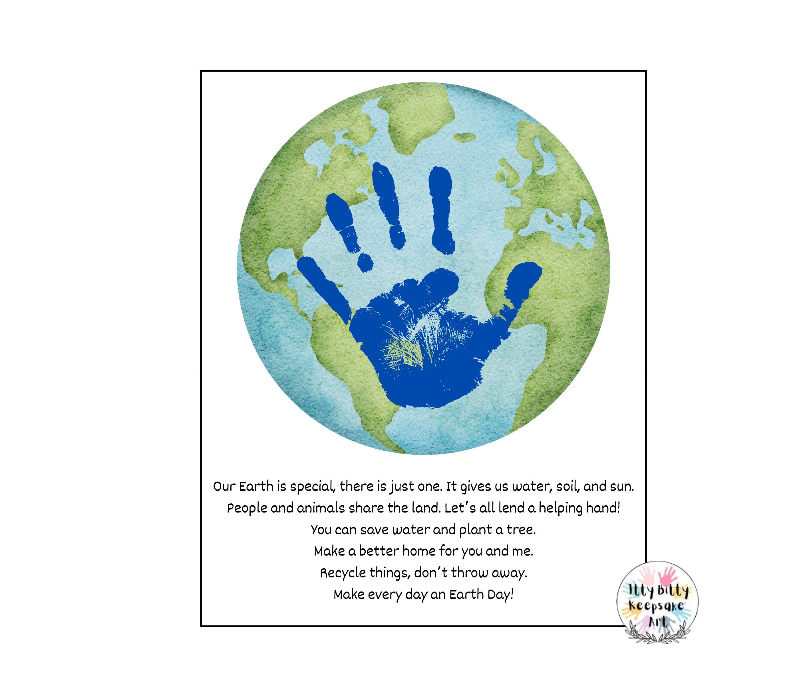 Earth Day Handprint Craft / Earth Day Craft / Seasonal Preschool Crafts ...