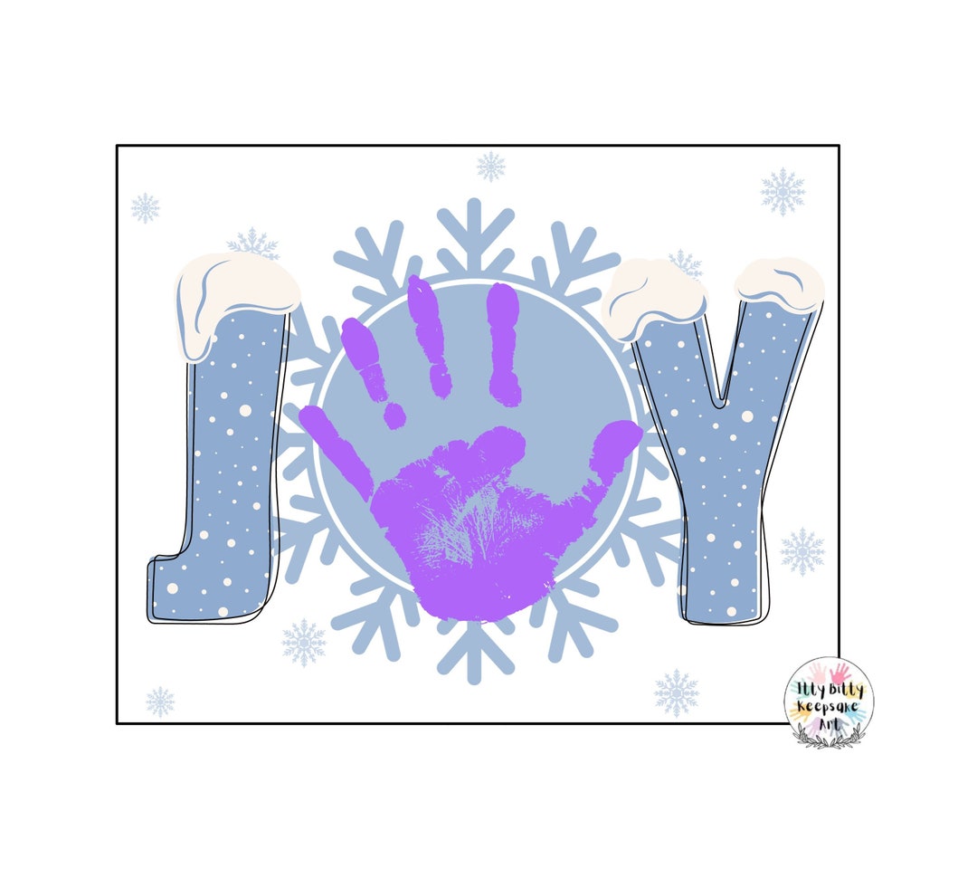 Winter JOY Handprint Template / Winter Handprint Art / Toddler ...