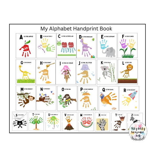 Alphabet Handprint Book - Etsy