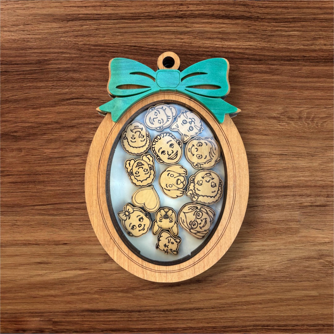 Custom Family Shaker Ornament: Cartoon Faces Keepsake (digital File) - Etsy