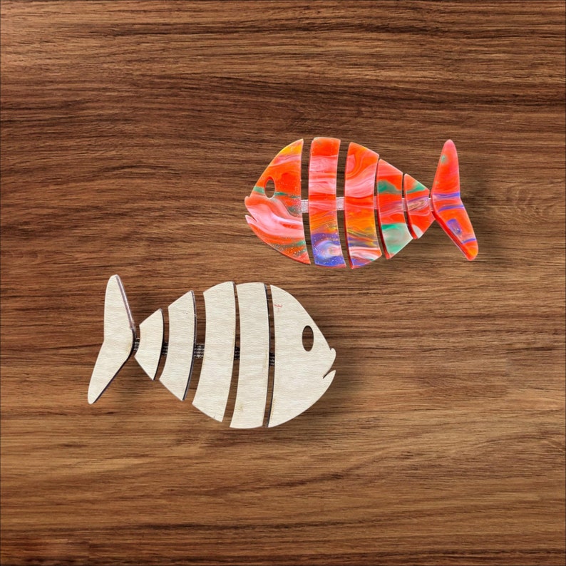 Flexible Fish | Fidget Toy | Articulated | Laser SVG| Digital Download ...
