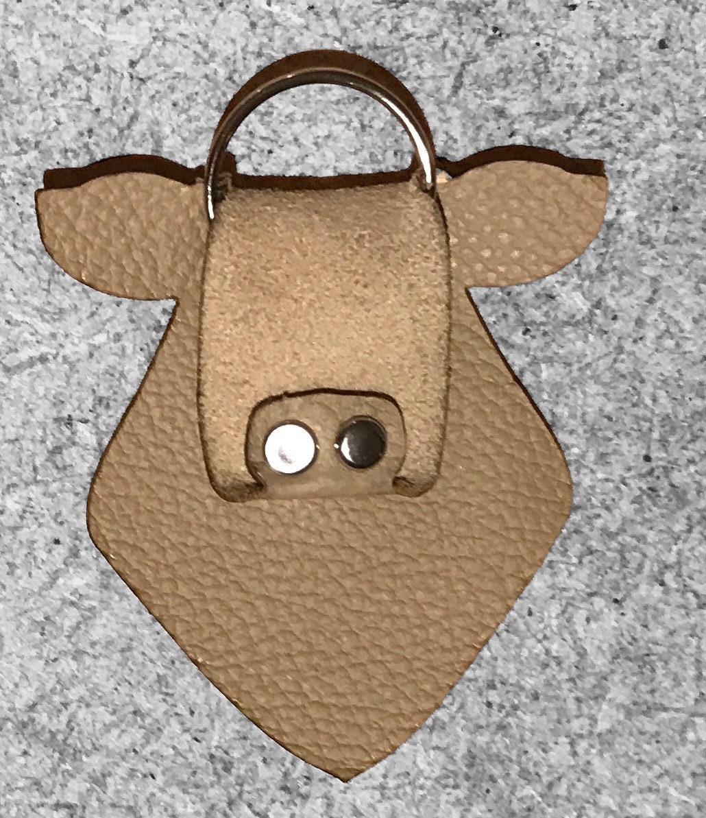 Highland Cow Leather Key Ring SVG File: Laser Cut Charm (digital ...