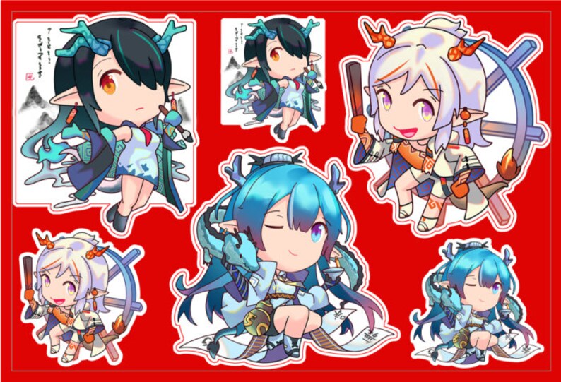 Hojas de calcomanías de Arknights Sui Siblings Karlan - Etsy México