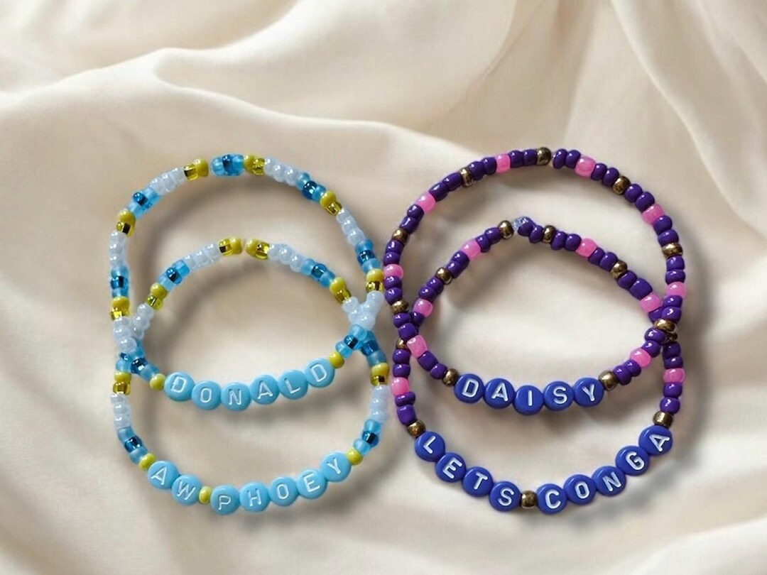 Disney Inspired Bracelets, Donald Duck, Daisy Duck and Goofy Bracelets ...