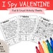I Spy Valentine's Day Coloring Pages Print and Play Kids Find and Count ...