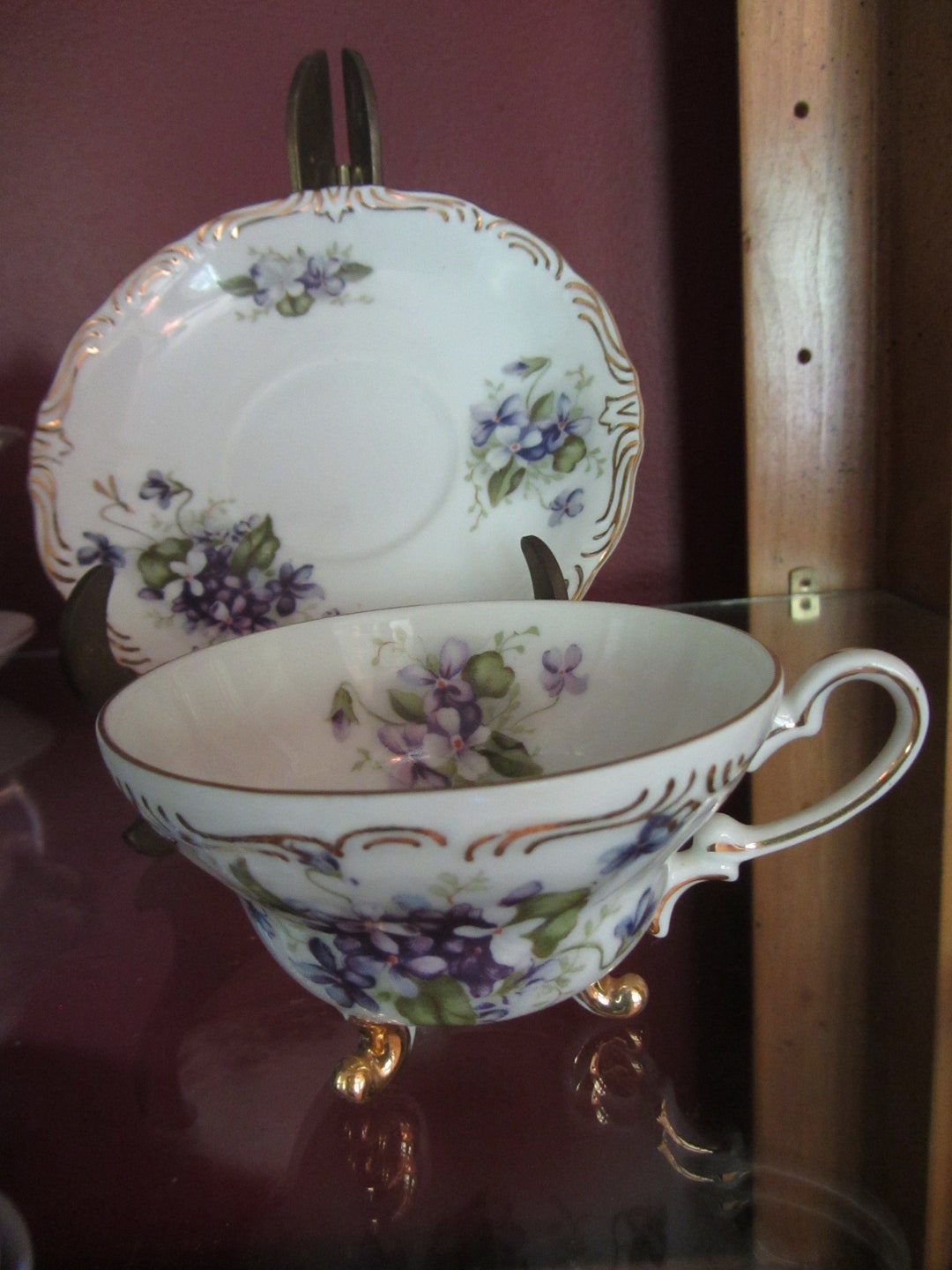 Vintage Yada China Teacup and Saucer Transferware by Japan - Etsy