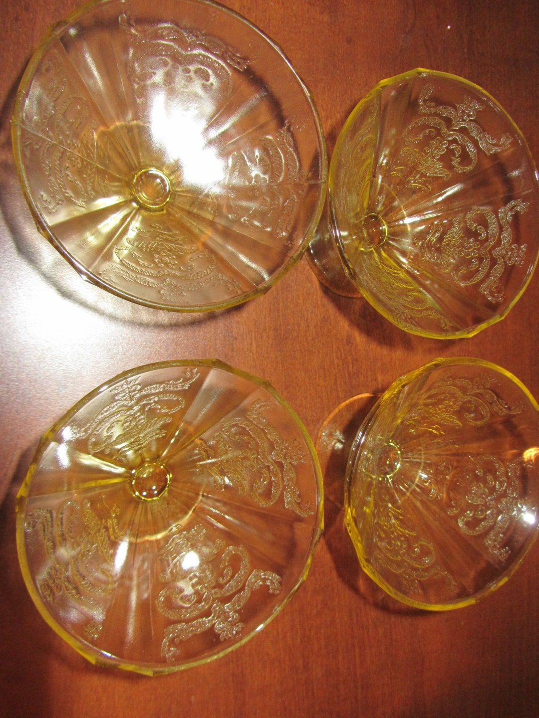 1930s Set of 4 Depression Federal Glass - Etsy