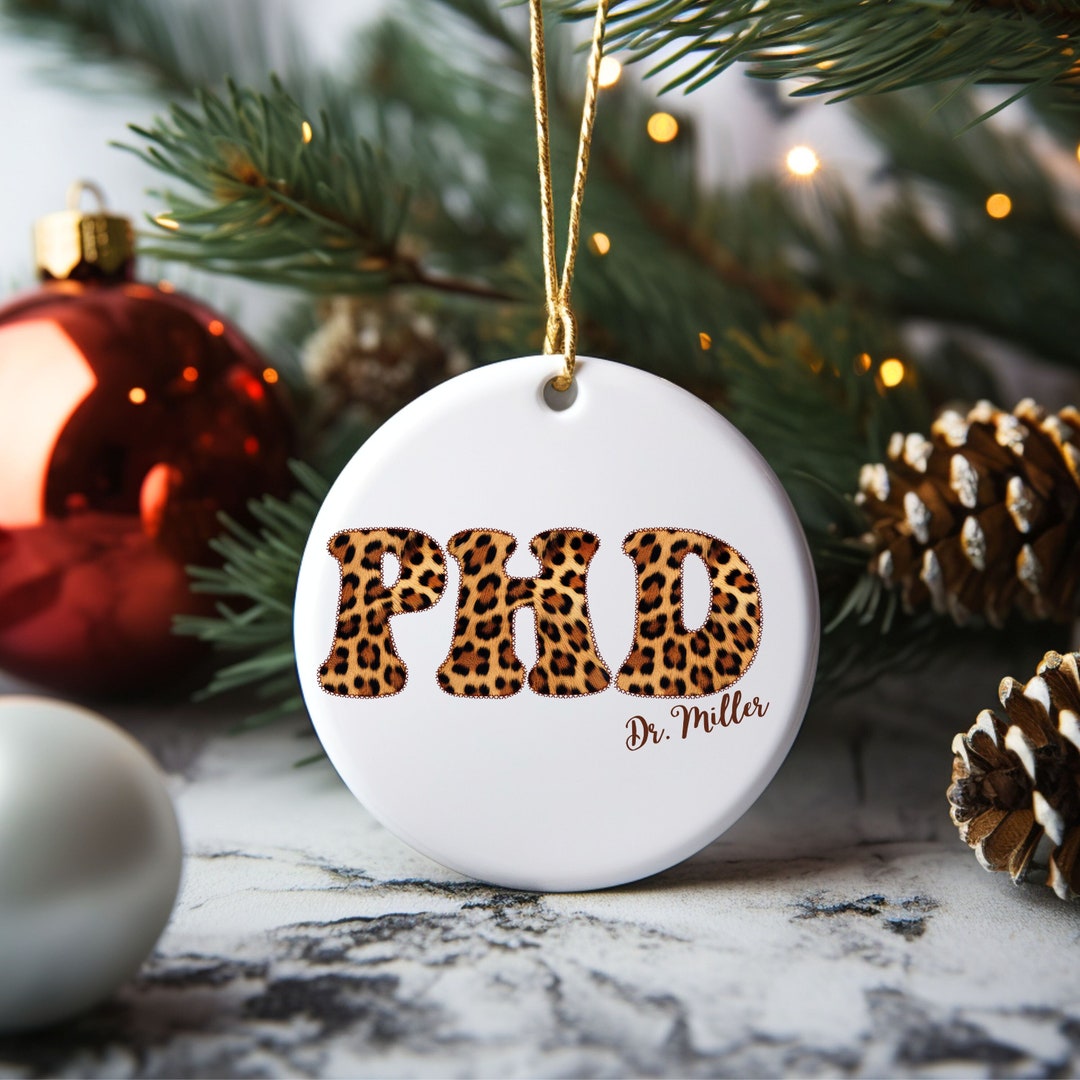 Personalized Phd Christmas Ornament, Gift for Psychologist, Therapist ...