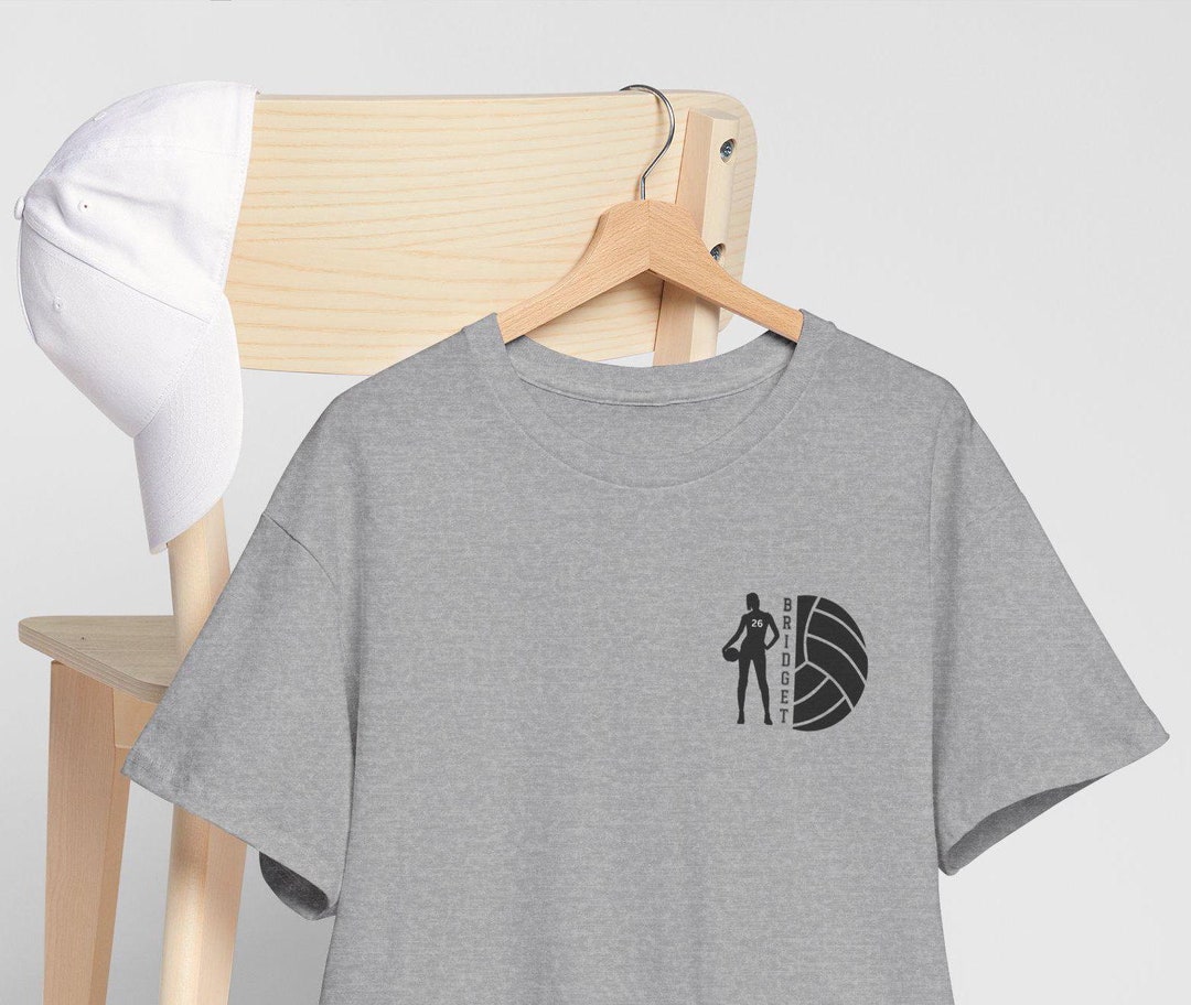 Custom Volleyball Player Name and Number Unisex Heavy Cotton Tee ...