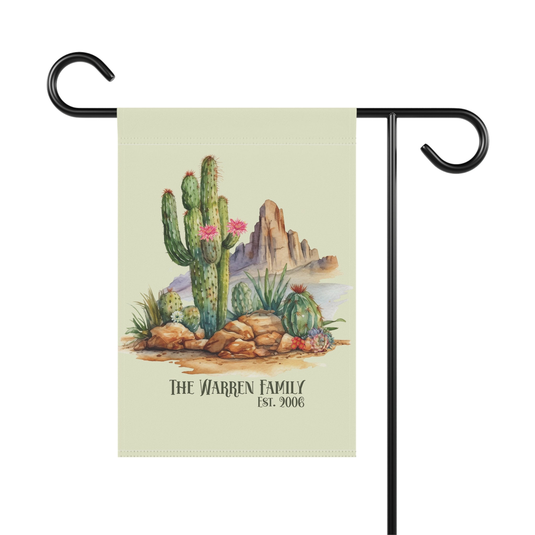 Custom Cactus Garden House Banner, Saguaro Cactus Garden Flag, Arizona ...