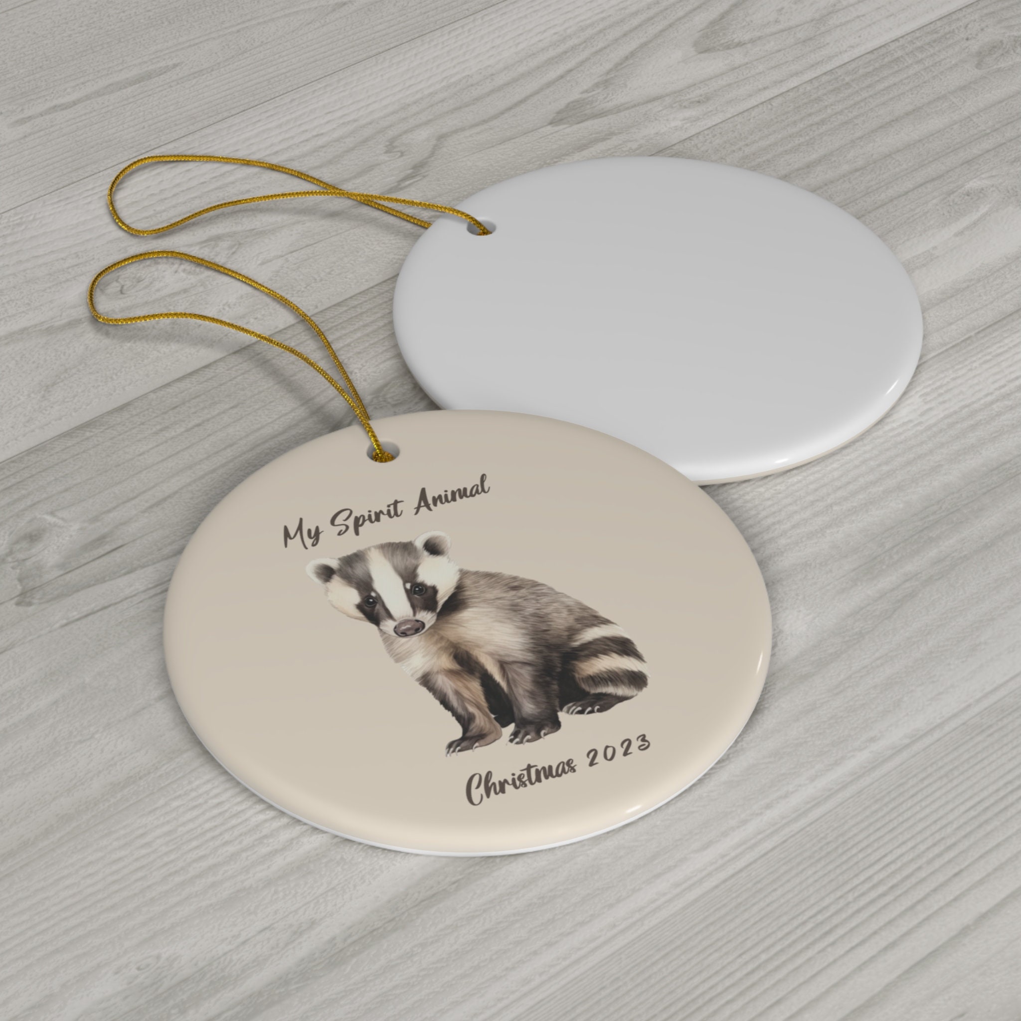 Honey Badger Christmas Ornament, Badger Gift for Animal Lovers ...