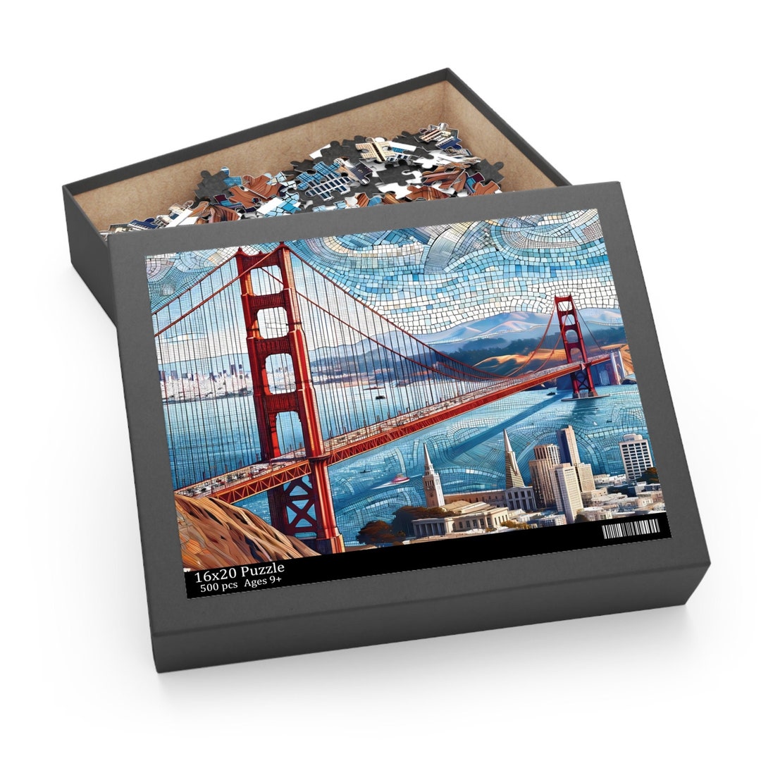 San Francisco Puzzle, California Travel Keepsake, Golden Gate Bridge ...