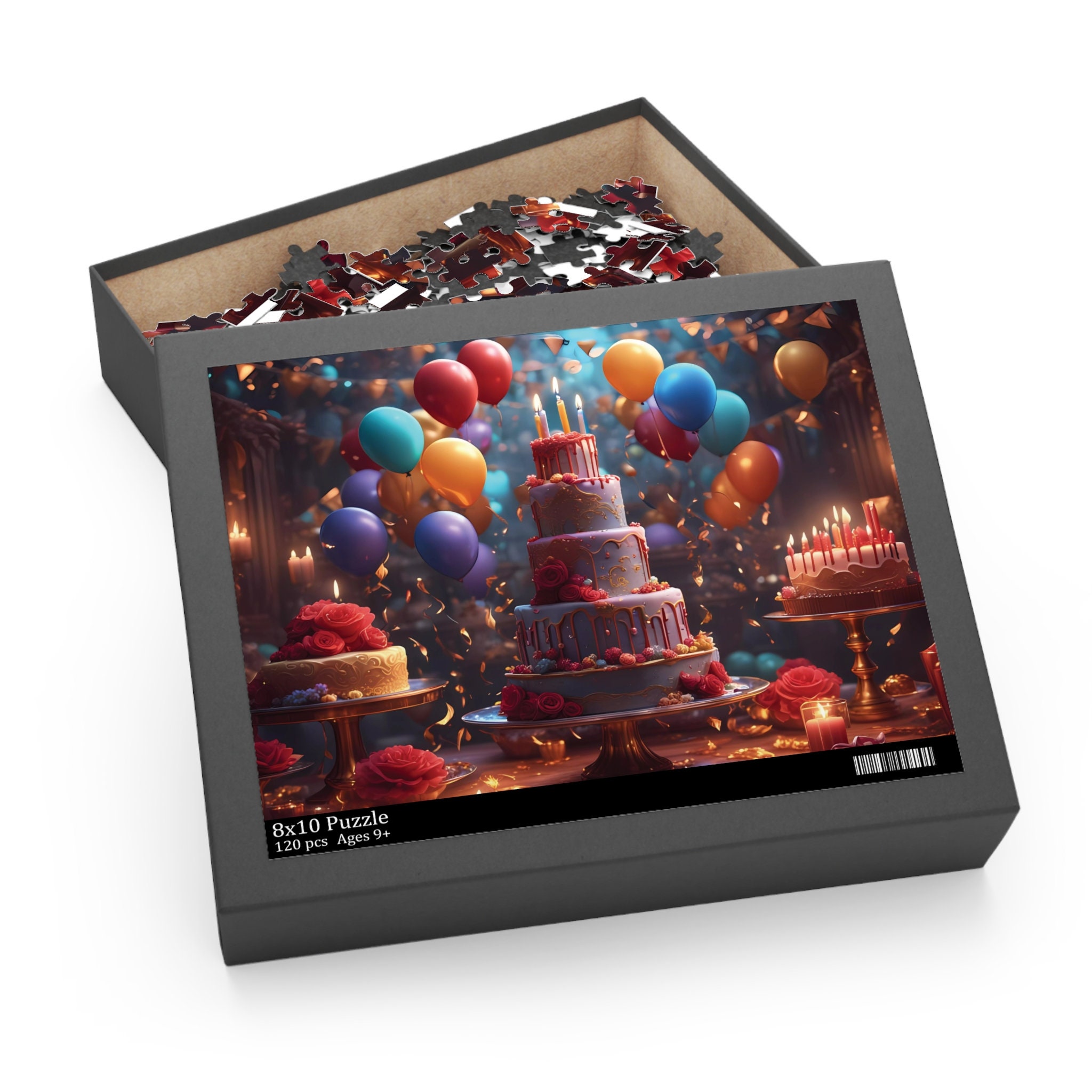 Birthday Cake and Balloon Puzzle, Party Celebration Puzzle Gift ...