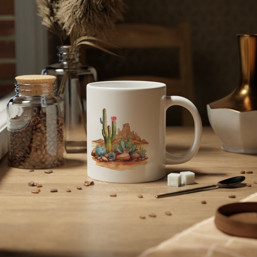 Saguaro Cactus Jumbo Mug, Cactus Coffee Cup, Desert Mug, Arizona Coffee ...